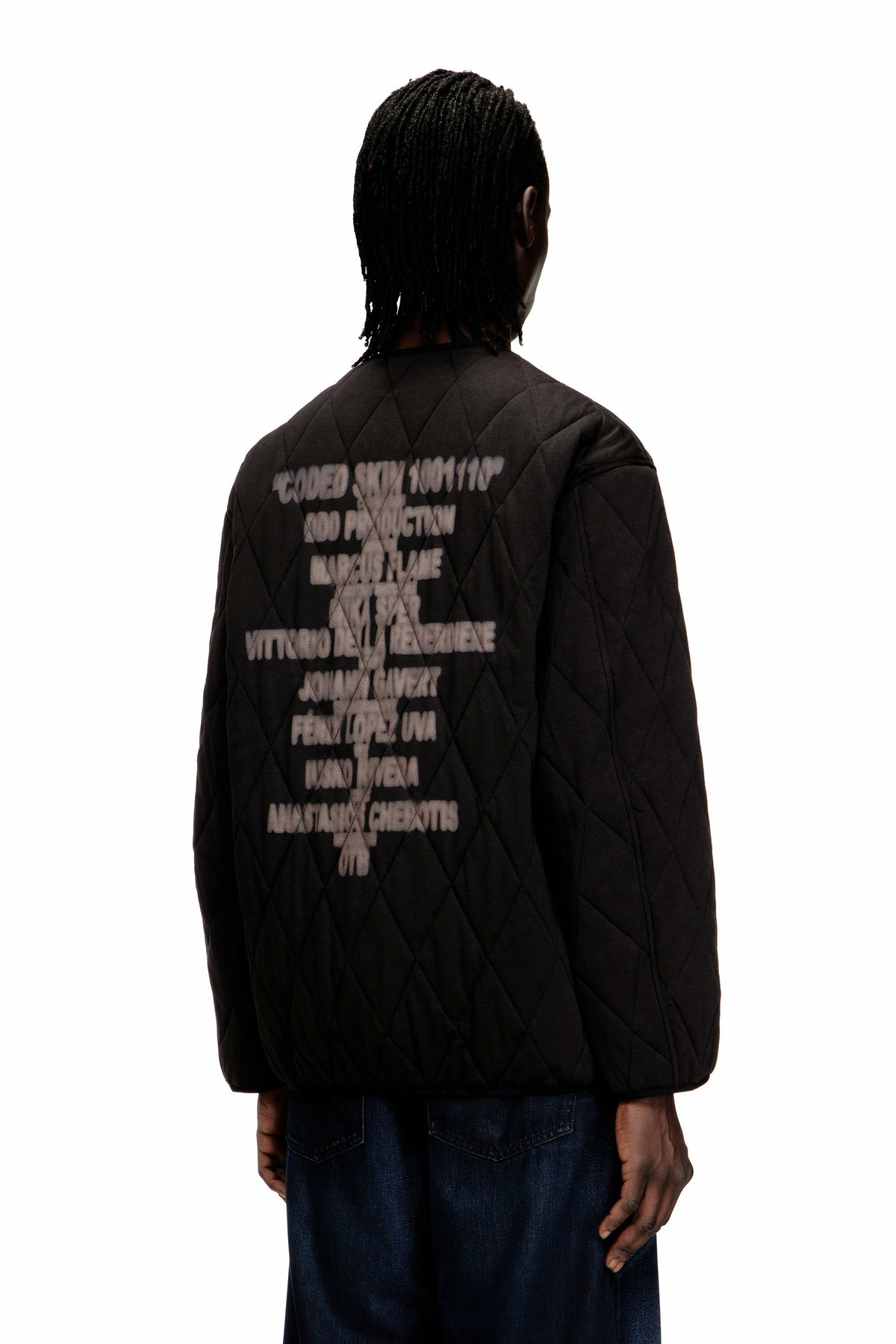 Diesel Quilted liner-style jacket - Jackets Mens in Brown Diesel