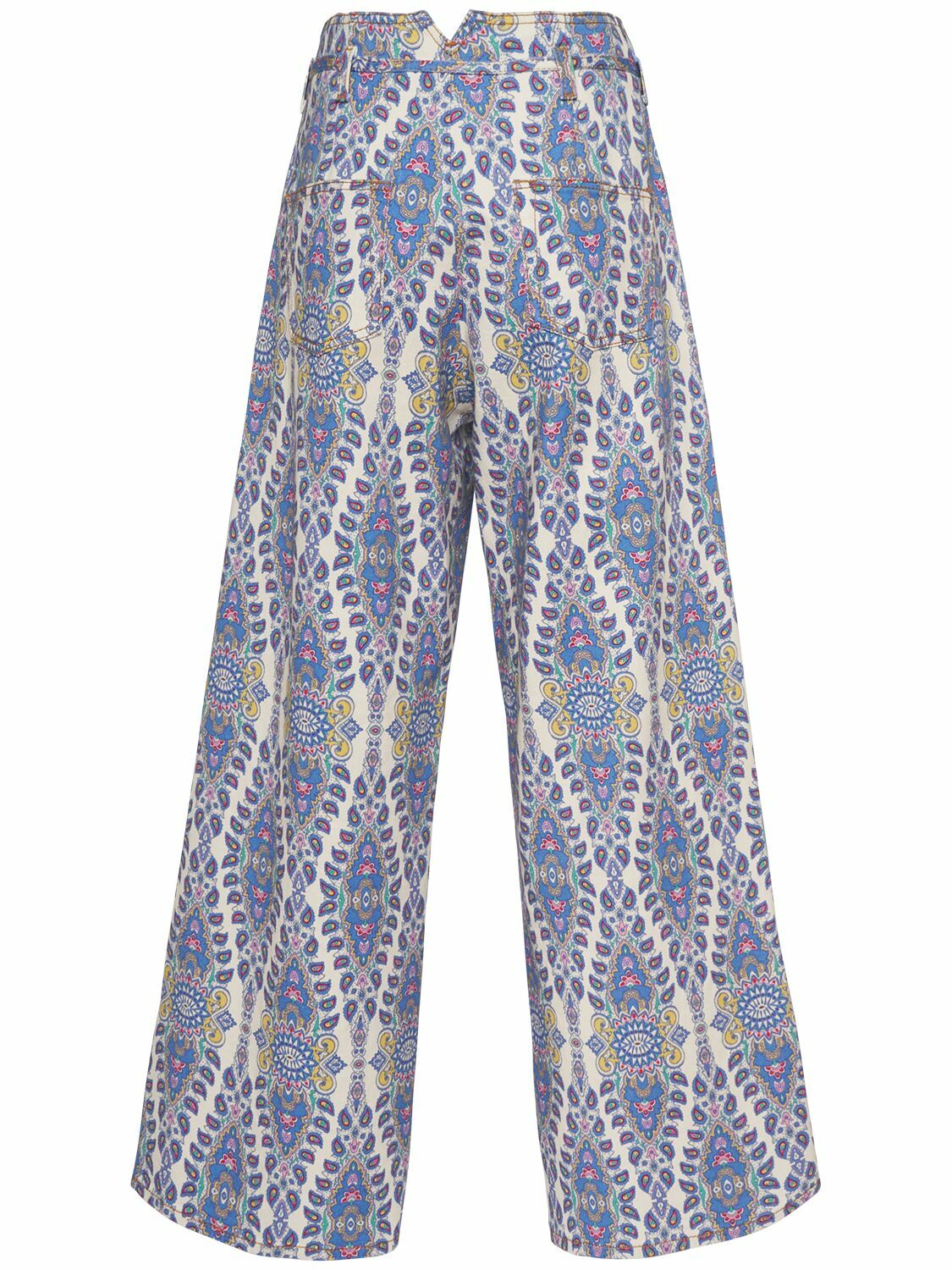 ETRO Printed Denim Wide Jeans Etro
