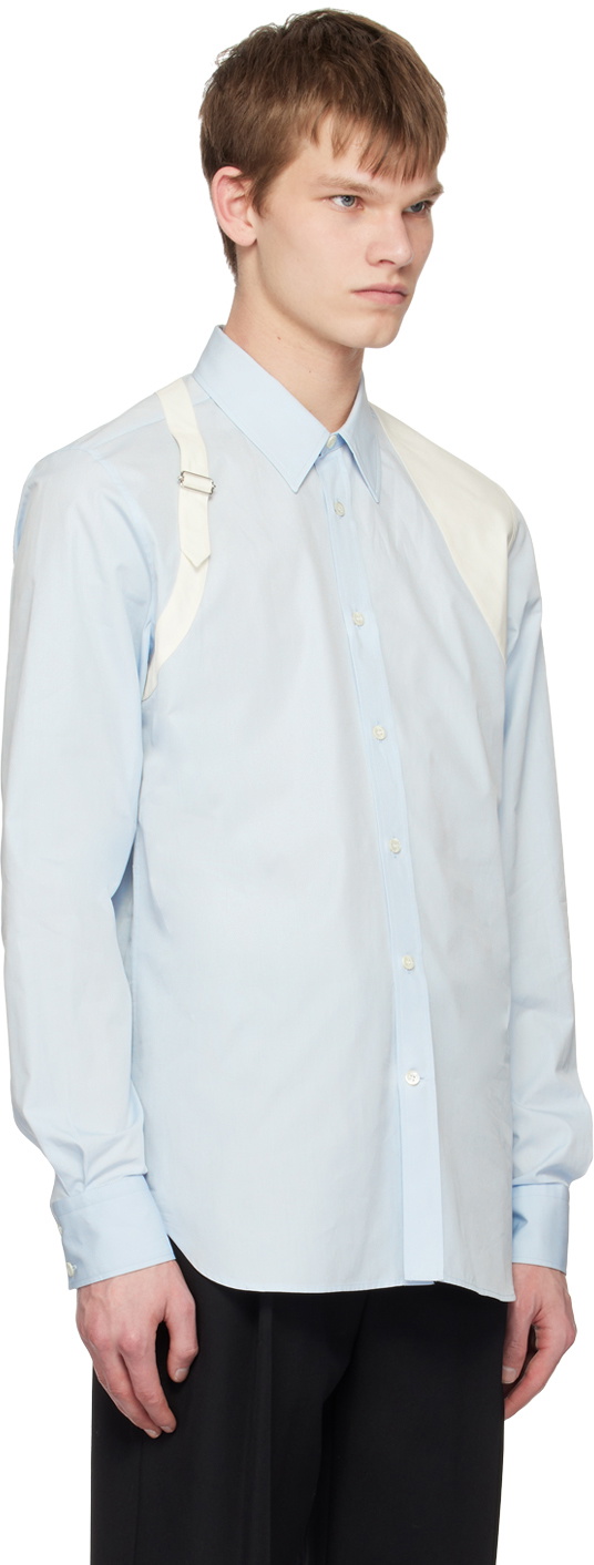 Alexander McQueen Blue & White Harness Shirt Alexander McQueen