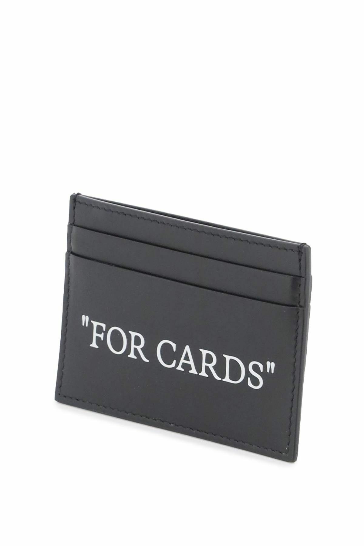 OFF-WHITE bookish card holder with lettering Black Off-White