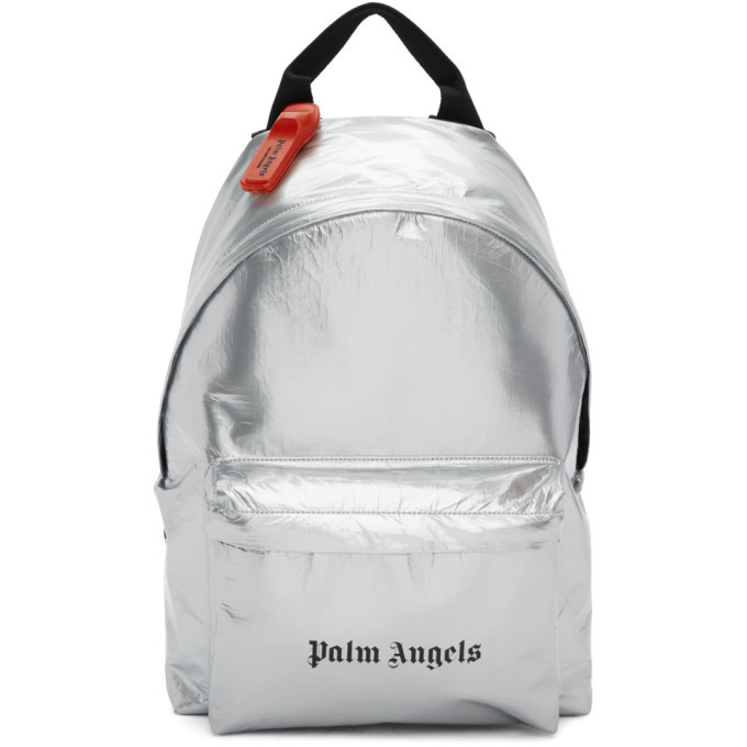 Palm Angels Silver Security Backpack Palm Angels