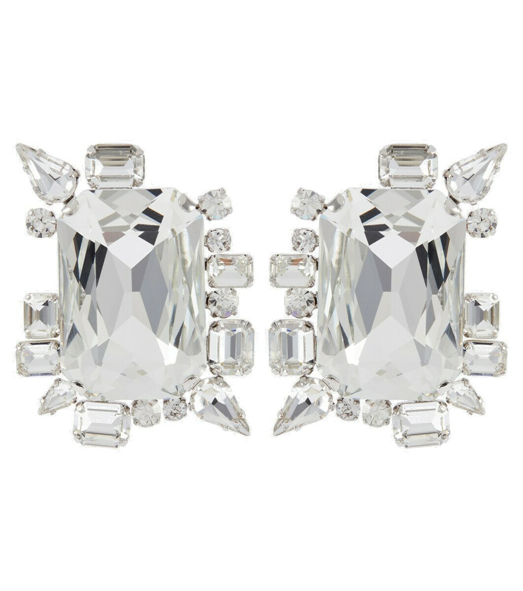 Balmain Crystal-embellished clip-on earrings Balmain