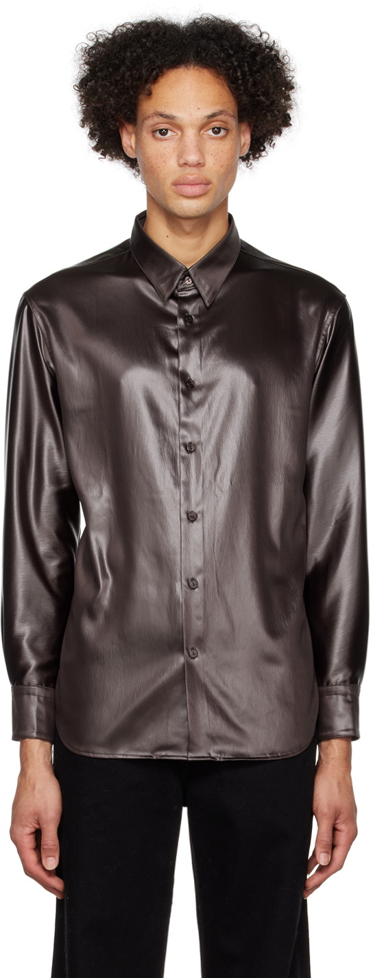 Eckhaus Latta Brown Open Back Shirt Eckhaus Latta