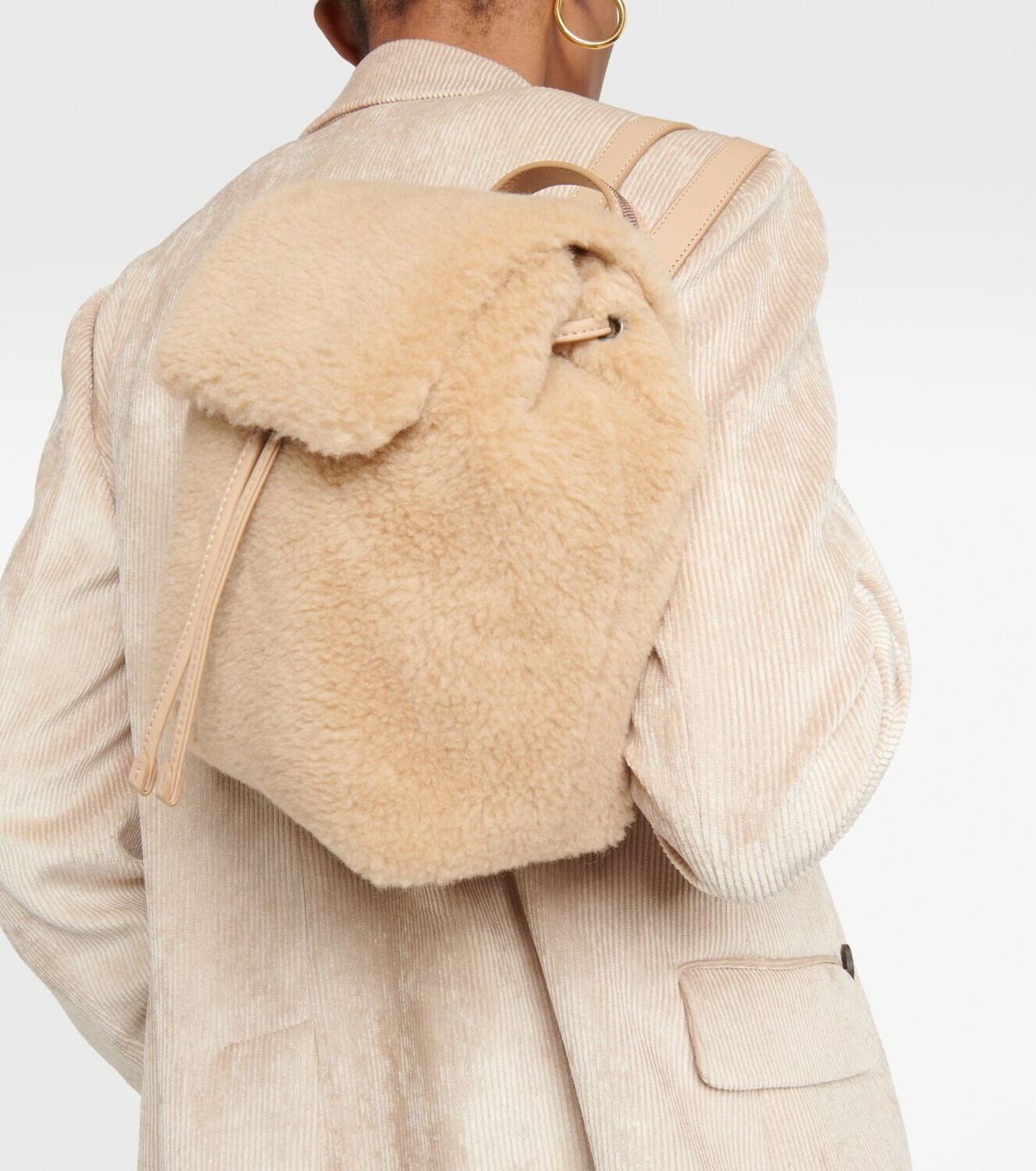 Brunello Cucinelli Medium shearling backpack Brunello Cucinelli
