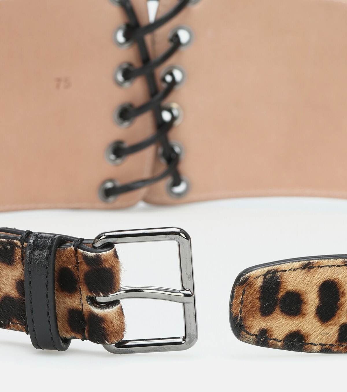 Alaïa Leopard-print calf hair belt ALAÏA