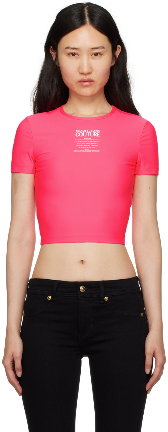 Versace Jeans Couture Pink Print T-Shirt Versace