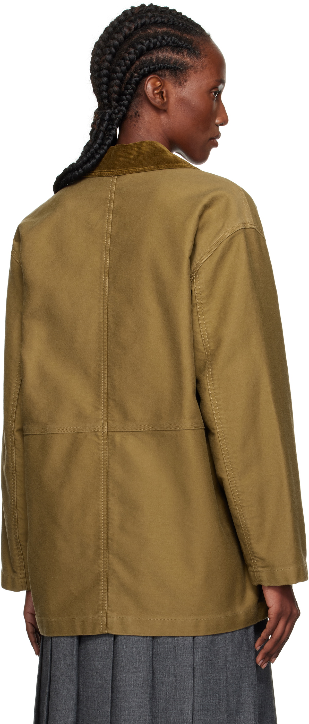 Nothing Written Khaki Mole Skin Hunting Cotton Jacket NOTHING WRITTEN