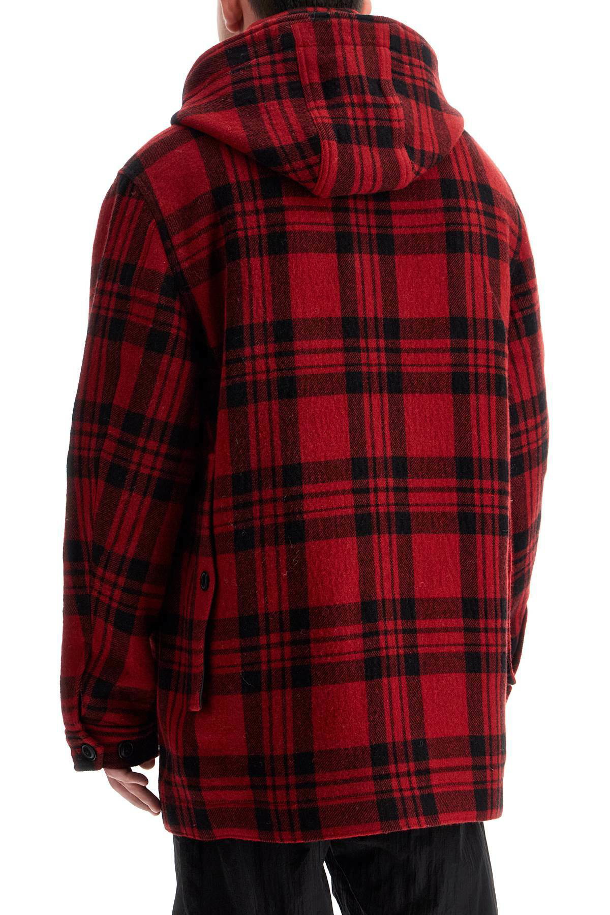WOOLRICH plaid cruiser hooded jacket Red Woolrich