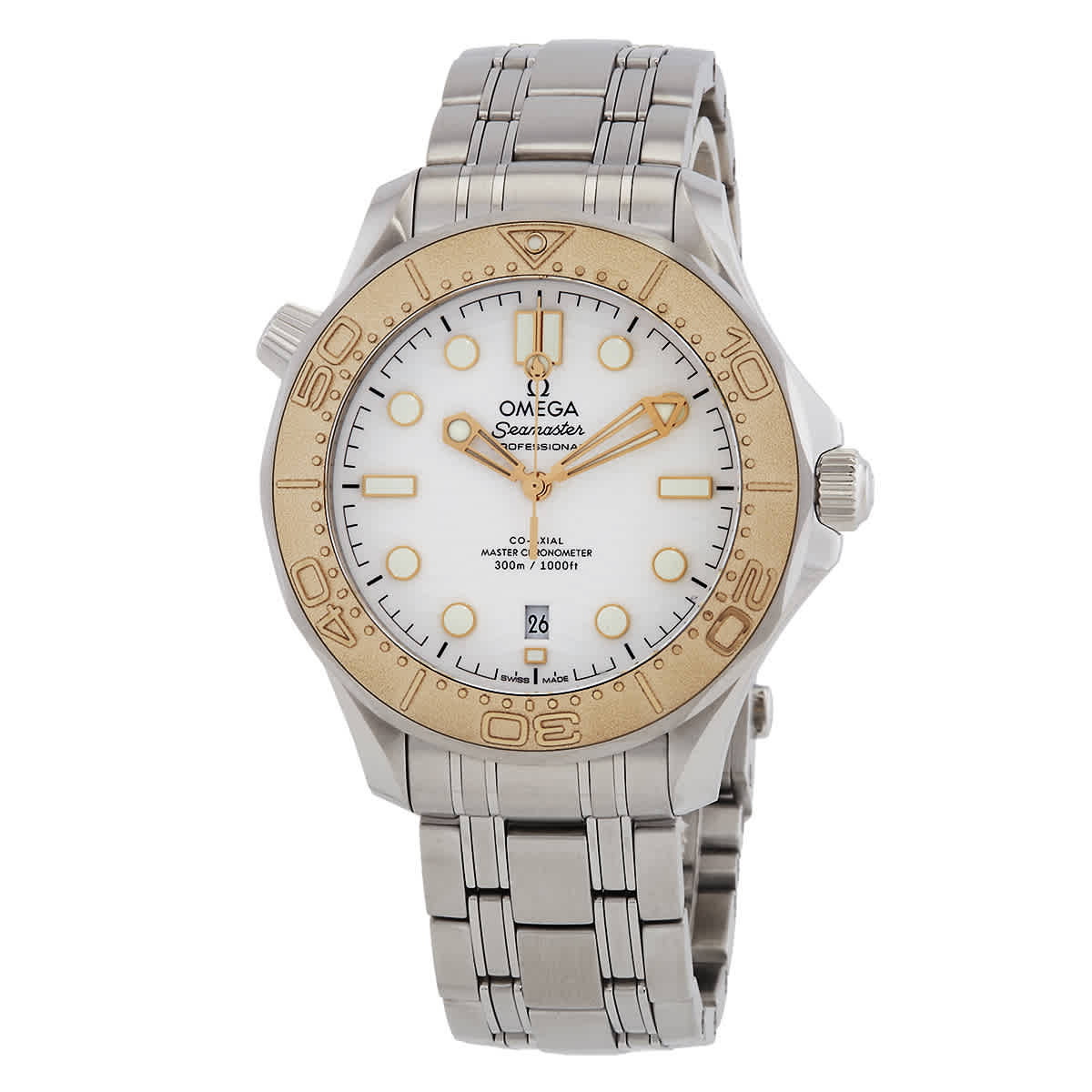 Omega Seamaster Paris 2024 Automatic Chronometer White Dial Mens Watch ...