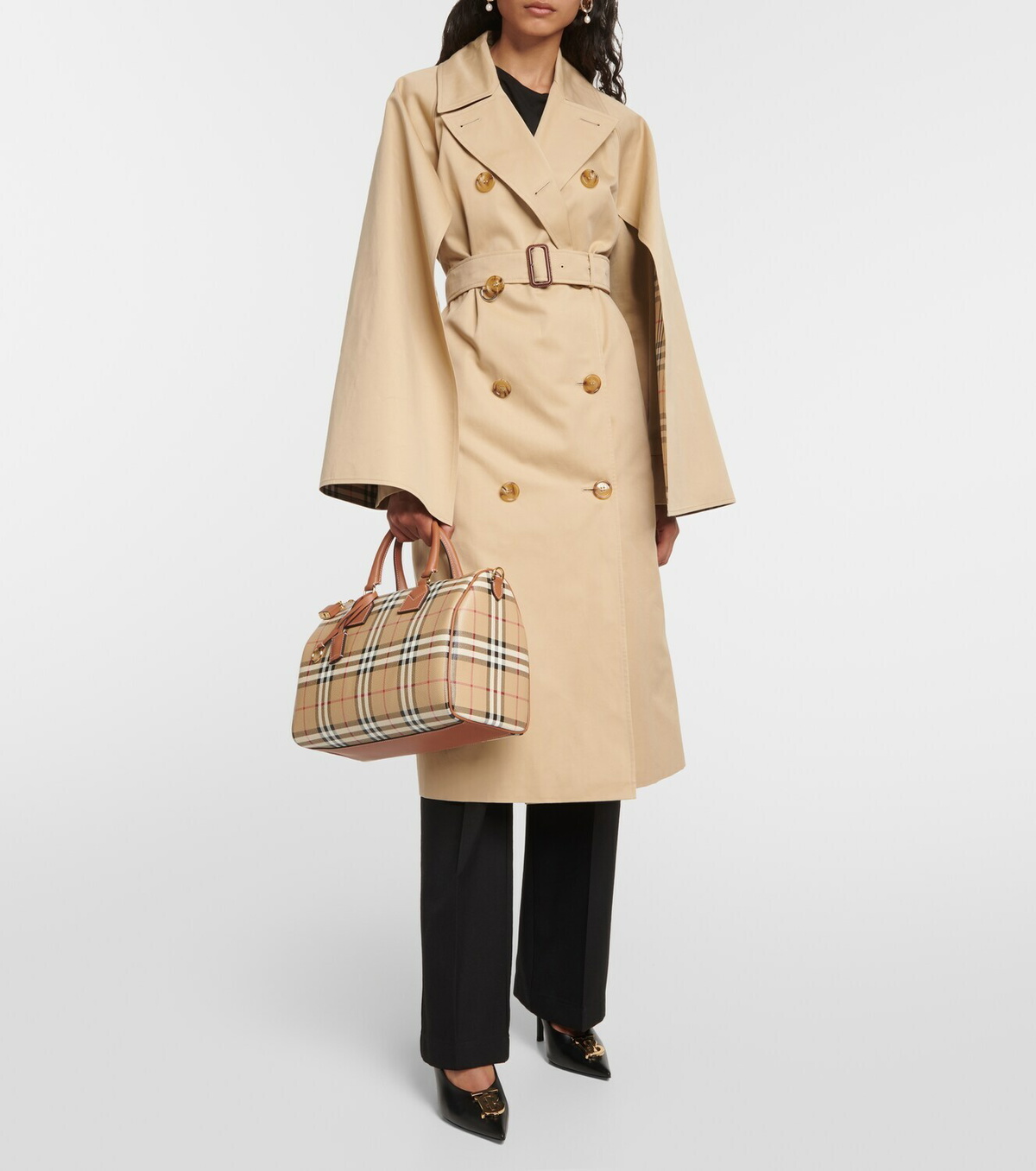 Burberry Burberry Check Medium canvas tote bag Burberry
