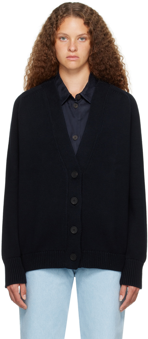 Studio Nicholson Navy Udine Cardigan Studio Nicholson
