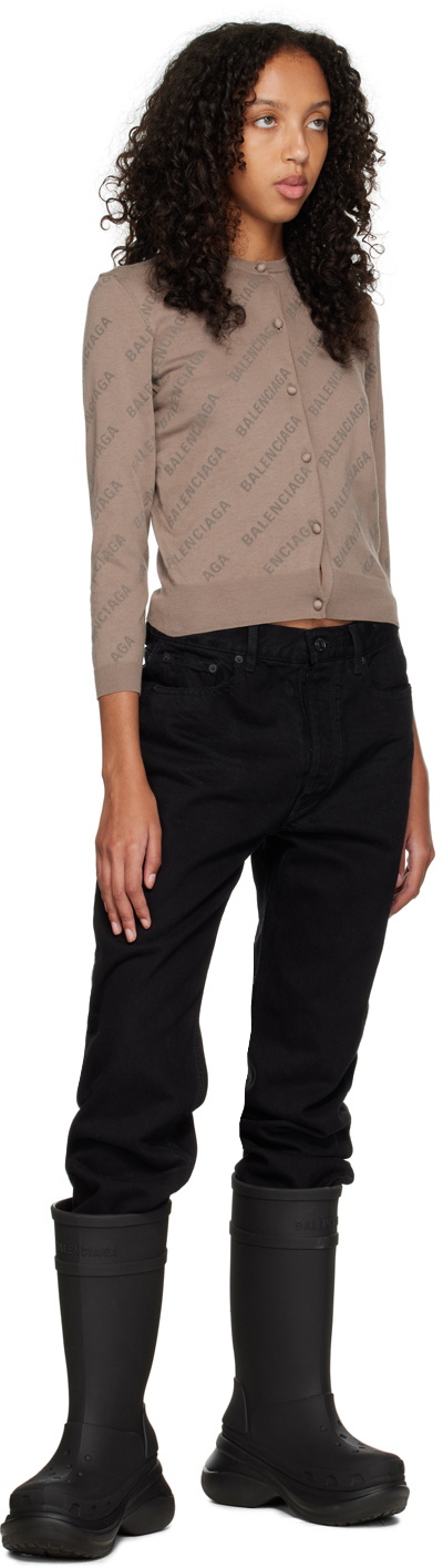 Balenciaga Beige Cropped Cardigan Balenciaga