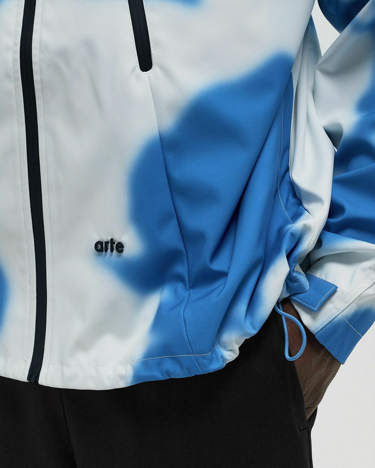 Arte Antwerp Blue Flower Tech jacket blue/white Mens Windbreaker Arte ...