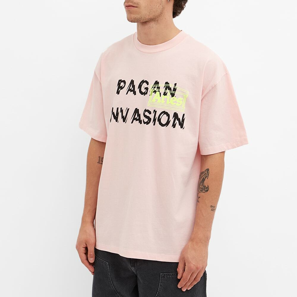 Aries Men's Pagan Invasion T-Shirt in Pink ARIES