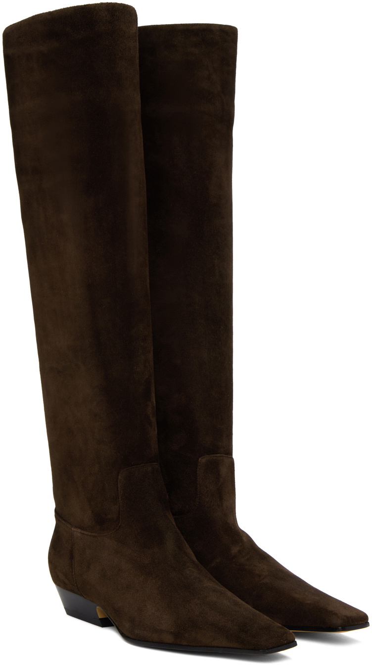 KHAITE Brown 'The Marfa' Boots Khaite