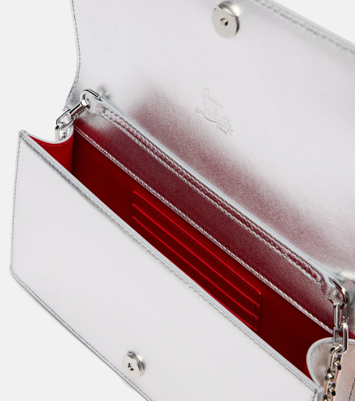 Christian Louboutin Bettina metallic leather clutch Christian Louboutin