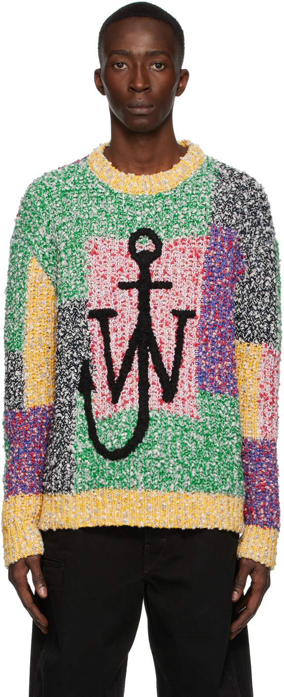 JW Anderson Multicolor Anchor Patchwork Crewneck JW Anderson