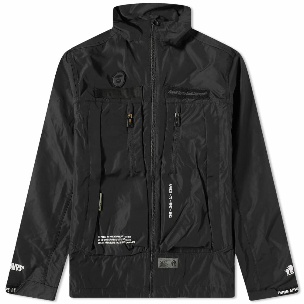 Men's AAPE Mountain Shell Jacket in Black AAPE by A Bathing Ape