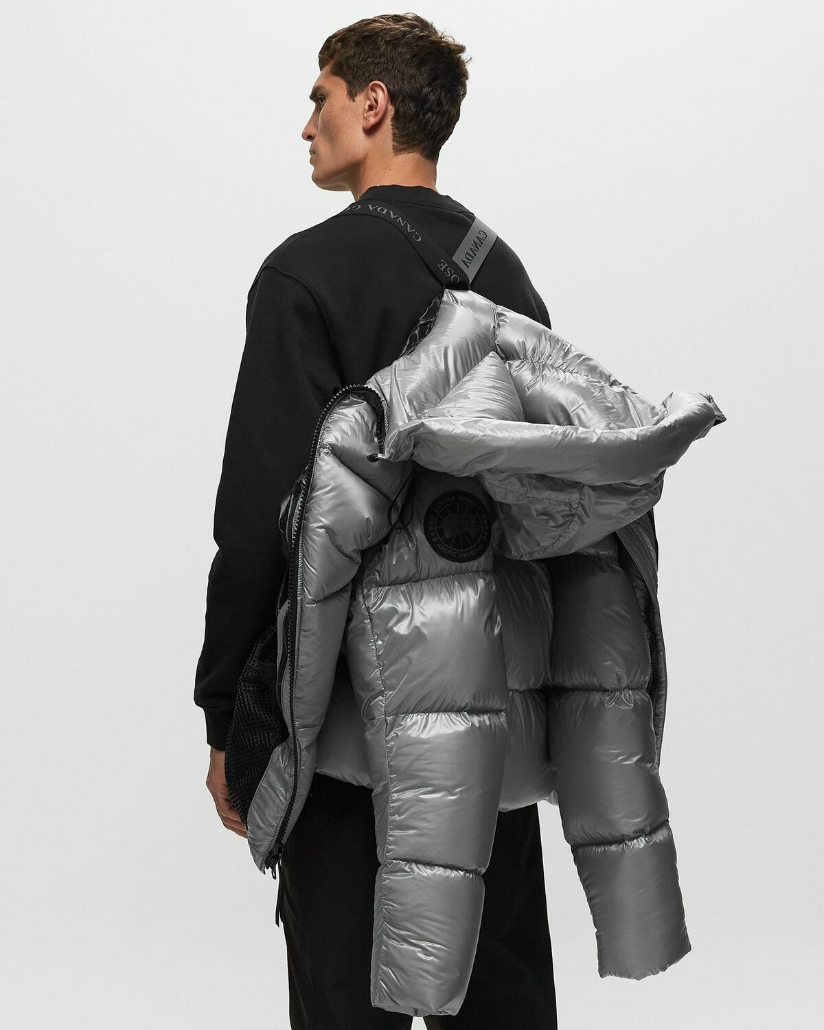 Canada Goose Crofton Puffer Black Disc Silver Down & Puffer Jackets ...