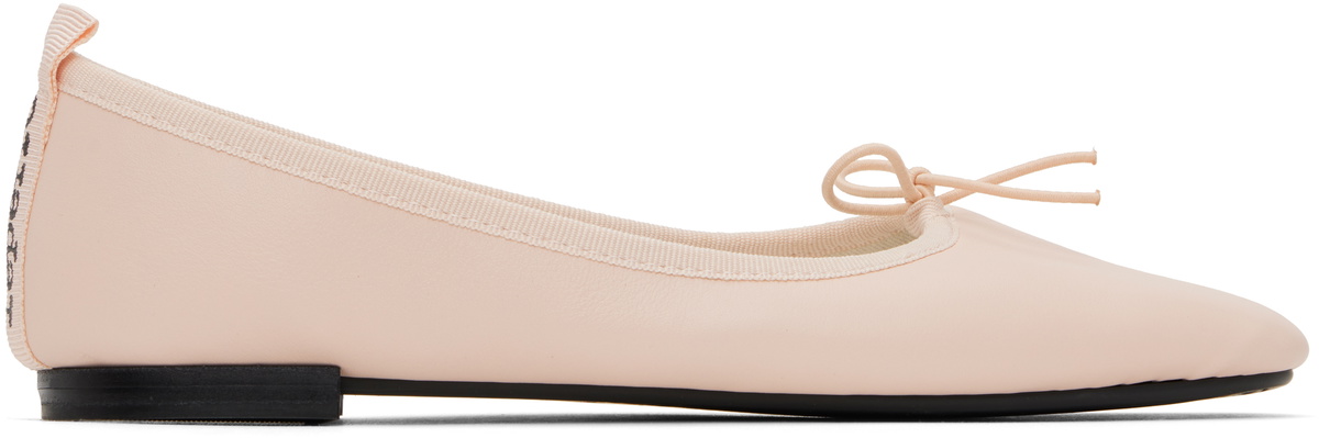 Repetto Pink Garance Square Toe Ballerina Flats Repetto
