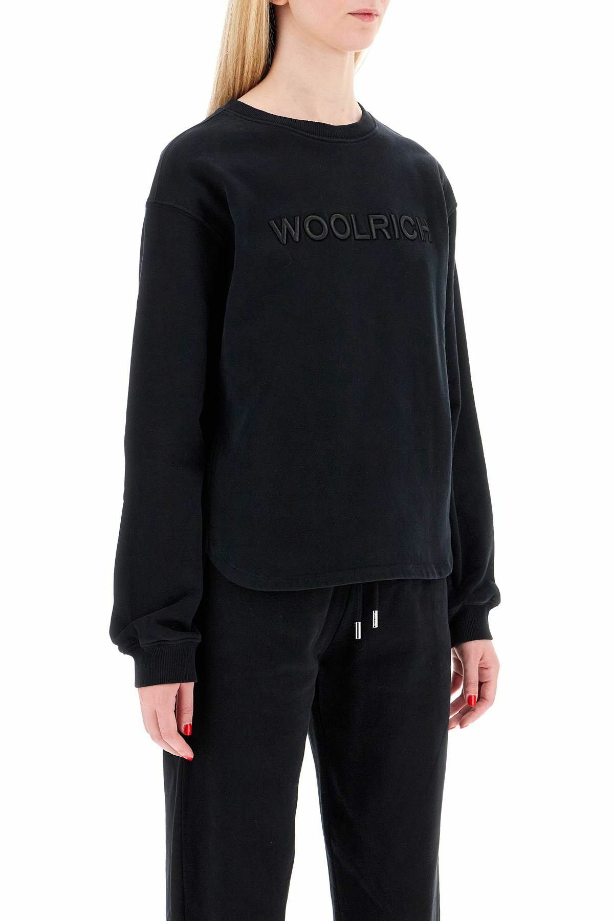 WOOLRICH 'embroidered logo crewneck Black Woolrich