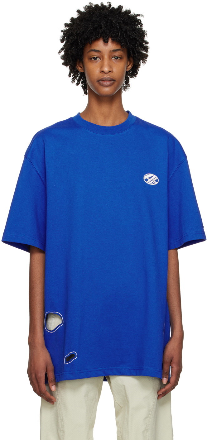 ADER error Blue Cutout T-Shirt ADER error