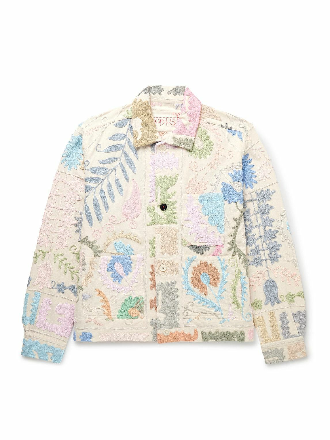 Kardo - Bodhi Embroidered Cotton Jacket - Neutrals Kardo
