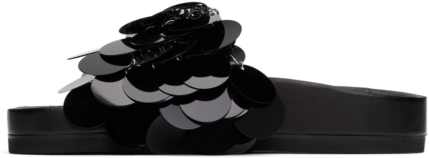 Paco Rabanne Black Sparkle Slides Paco Rabanne
