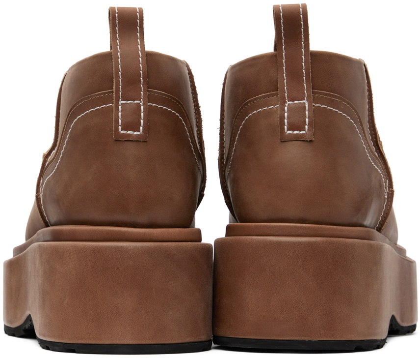 We11done Brown Pull-Loop Boots We11done