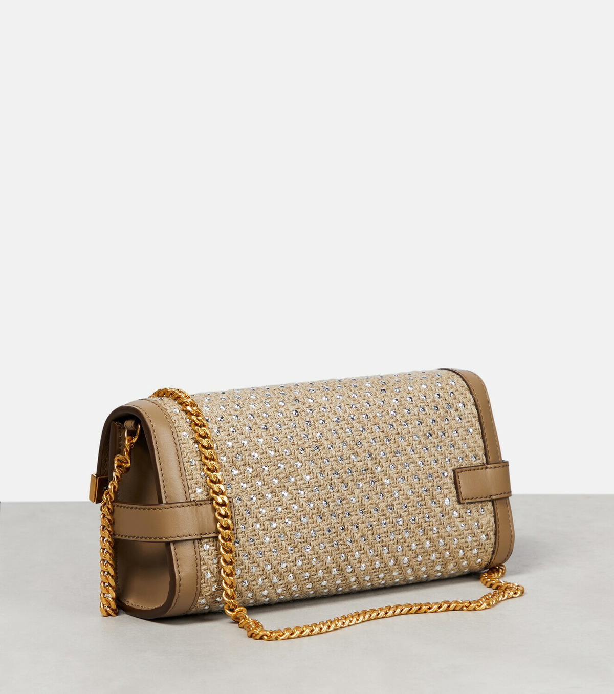 Balmain - B-Buzz 23 raffia crossbody bag Balmain