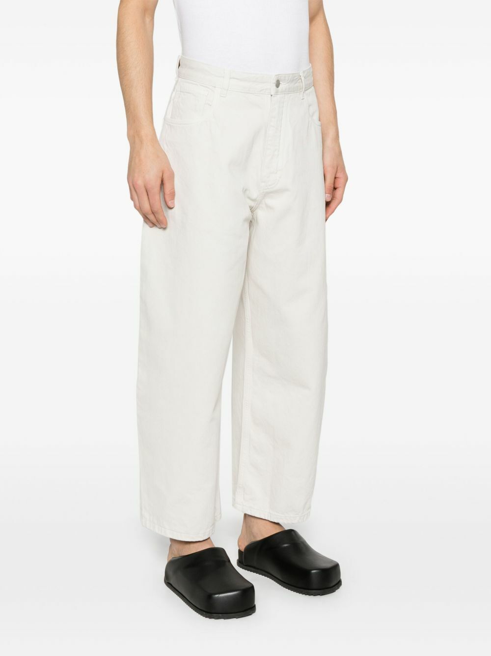 Studio Nicholson White Wide-Leg Jeans Studio Nicholson