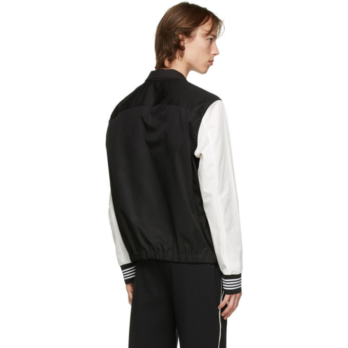 Neil Barrett Black and White Monogram Badge Travel Jacket Neil Barrett