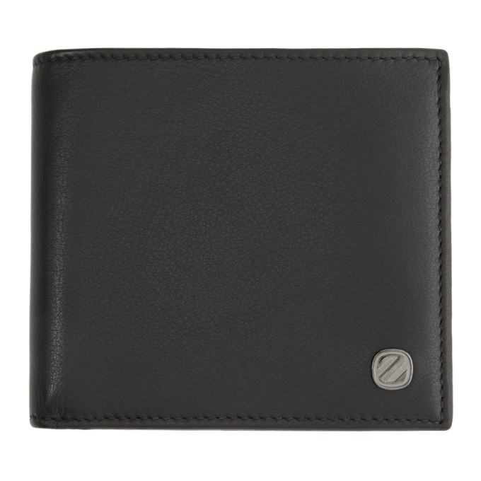 Ermenegildo Zegna Black Smooth 8CC Billfold Wallet Ermenegildo Zegna