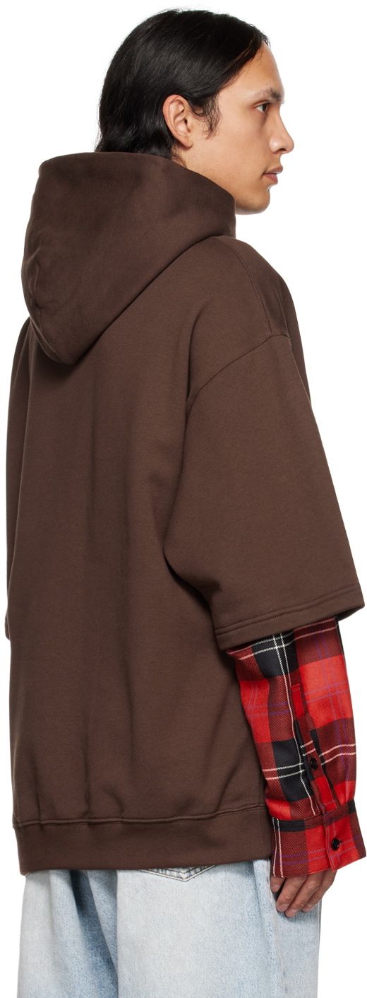 Marni Brown Layered Hoodie Marni
