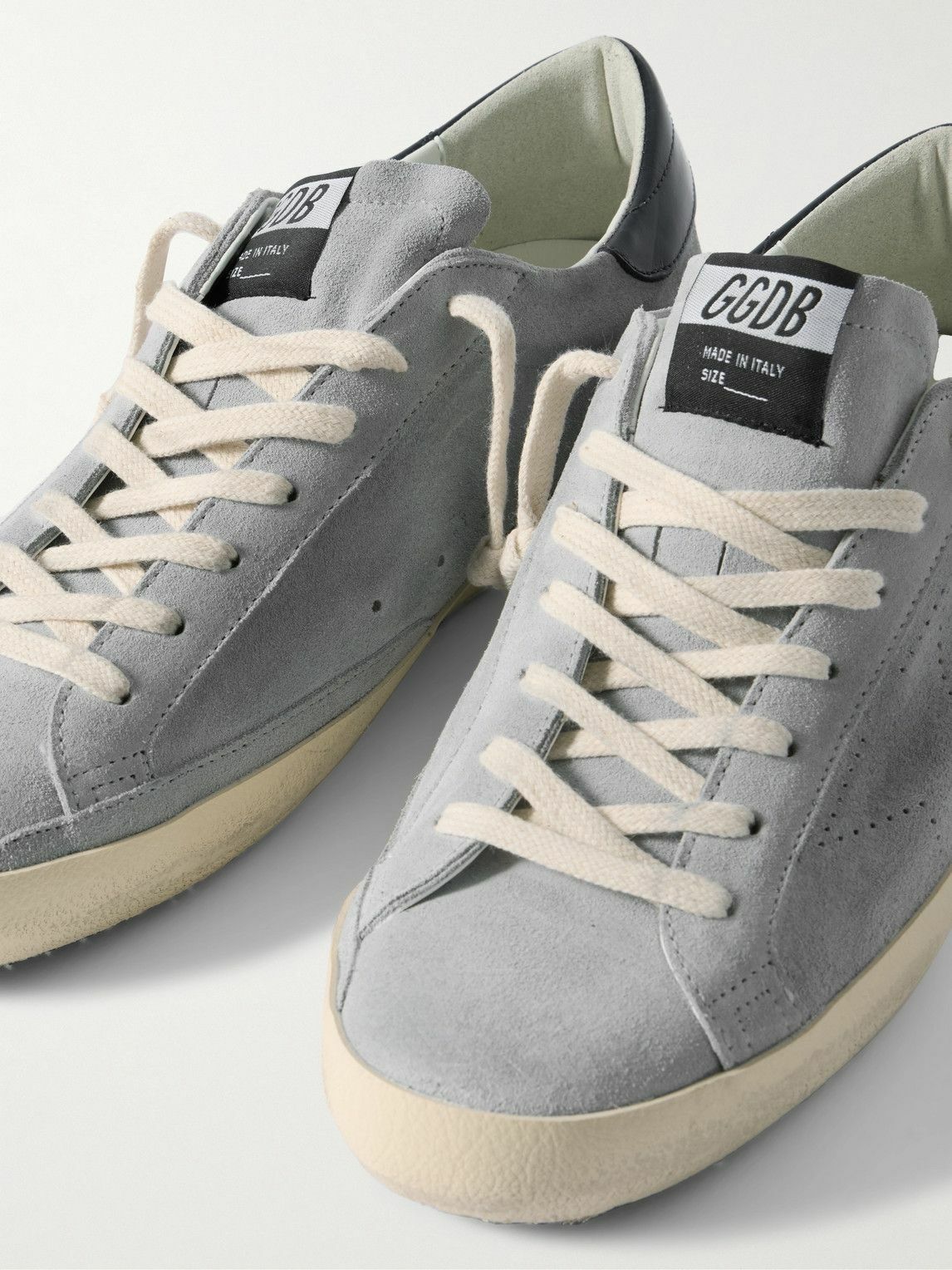 Golden Goose - Super-Star Distressed Patent Leather-Trimmed Suede ...