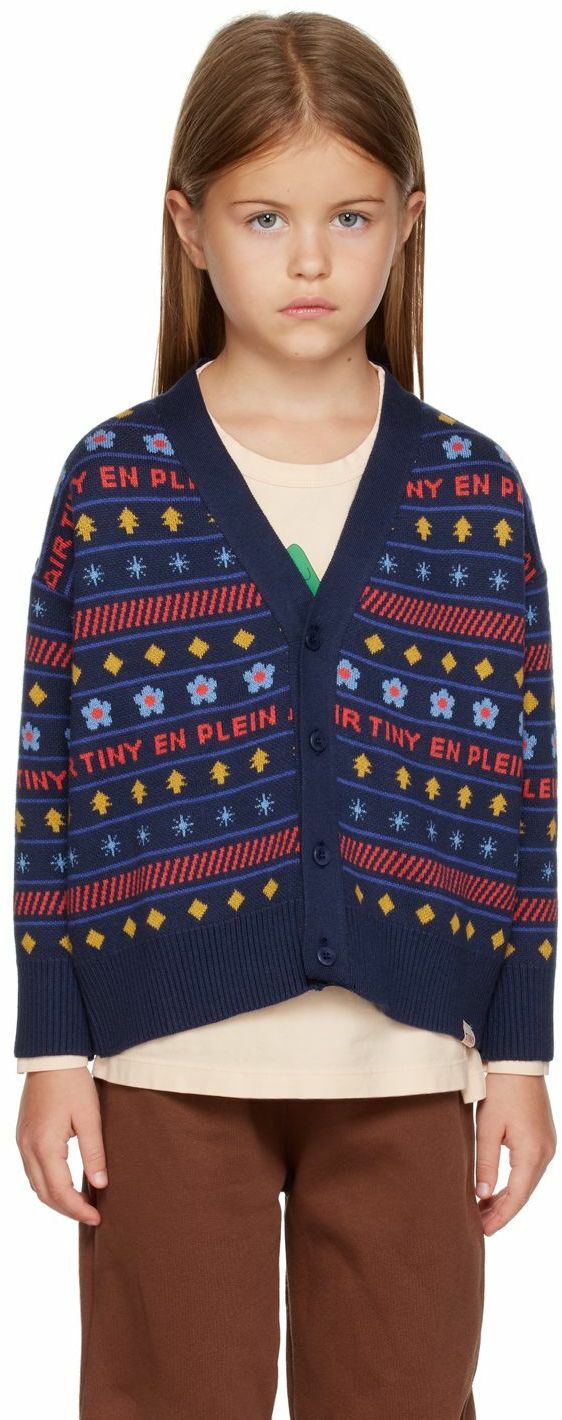 TINYCOTTONS Kids Navy 'En Plein Air' Cardigan TINYCOTTONS