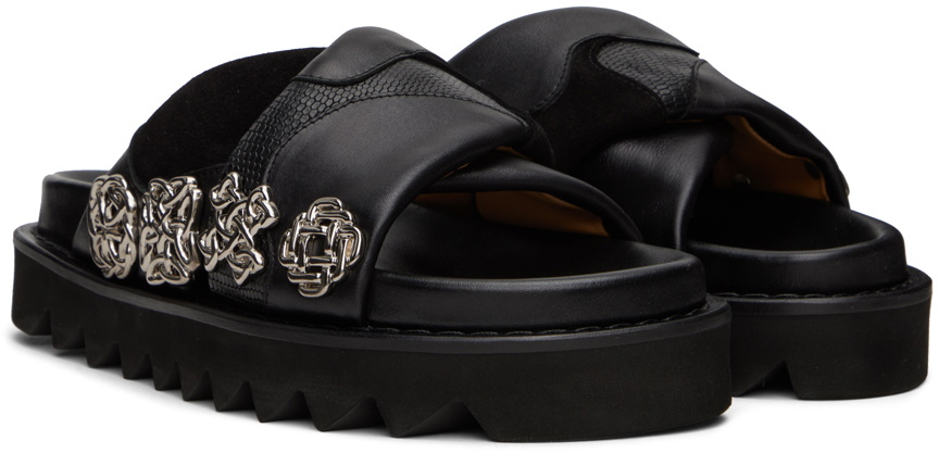 Toga Pulla SSENSE Exclusive Black Platform Flat Sandals Toga Pulla