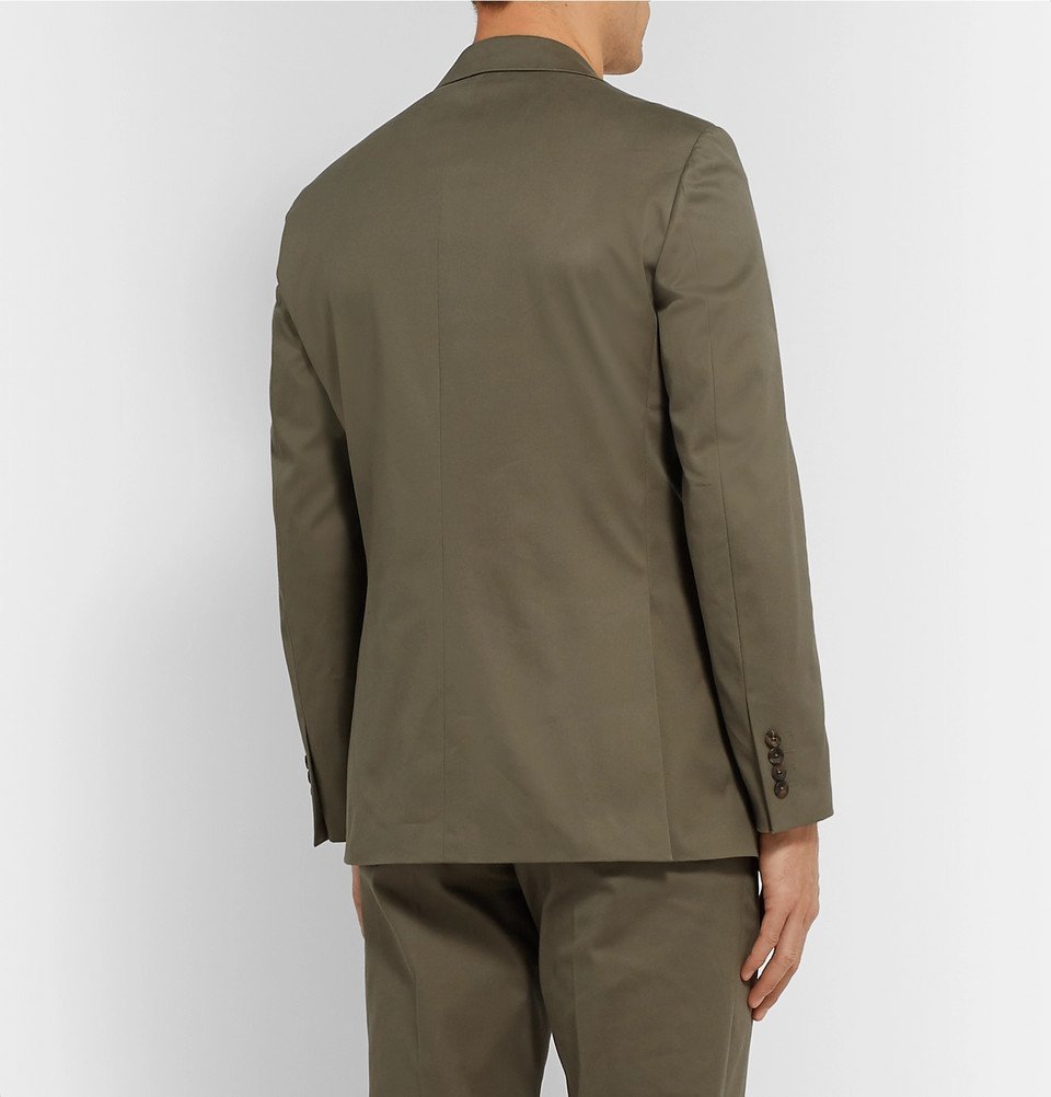 Richard James - Army-Green Stretch-Cotton Twill Suit Jacket - Green ...