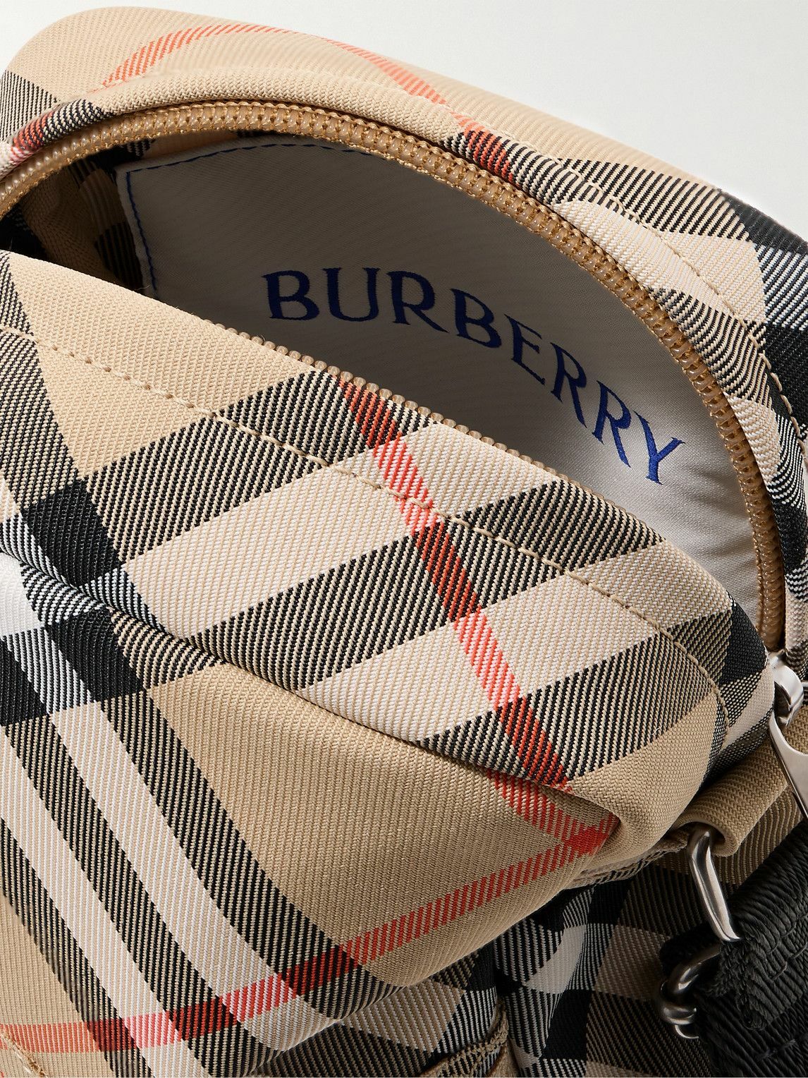 Burberry - Logo-Appliquéd Checked Canvas Messenger Bag Burberry