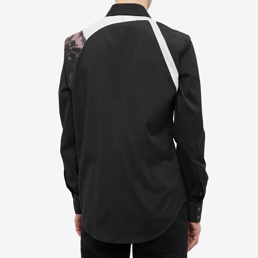 Alexander McQueen Men's Printed Harness Shirt in Black Alexander McQueen