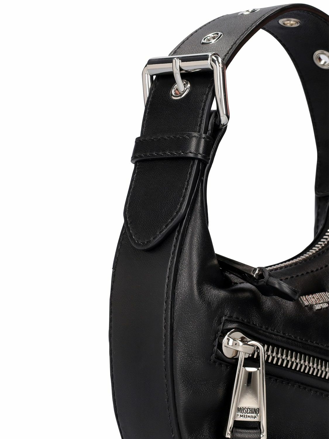 MOSCHINO - Mini Hobo Biker Top Handle Bag Moschino