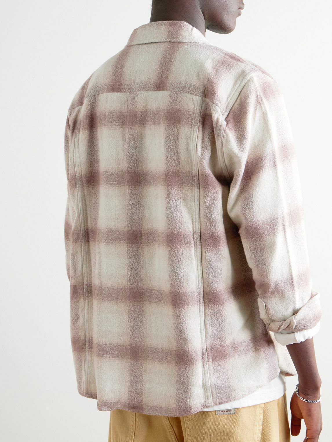 Corridor - Snow Day Checked Organic Cotton-Flannel Shirt - Neutrals ...