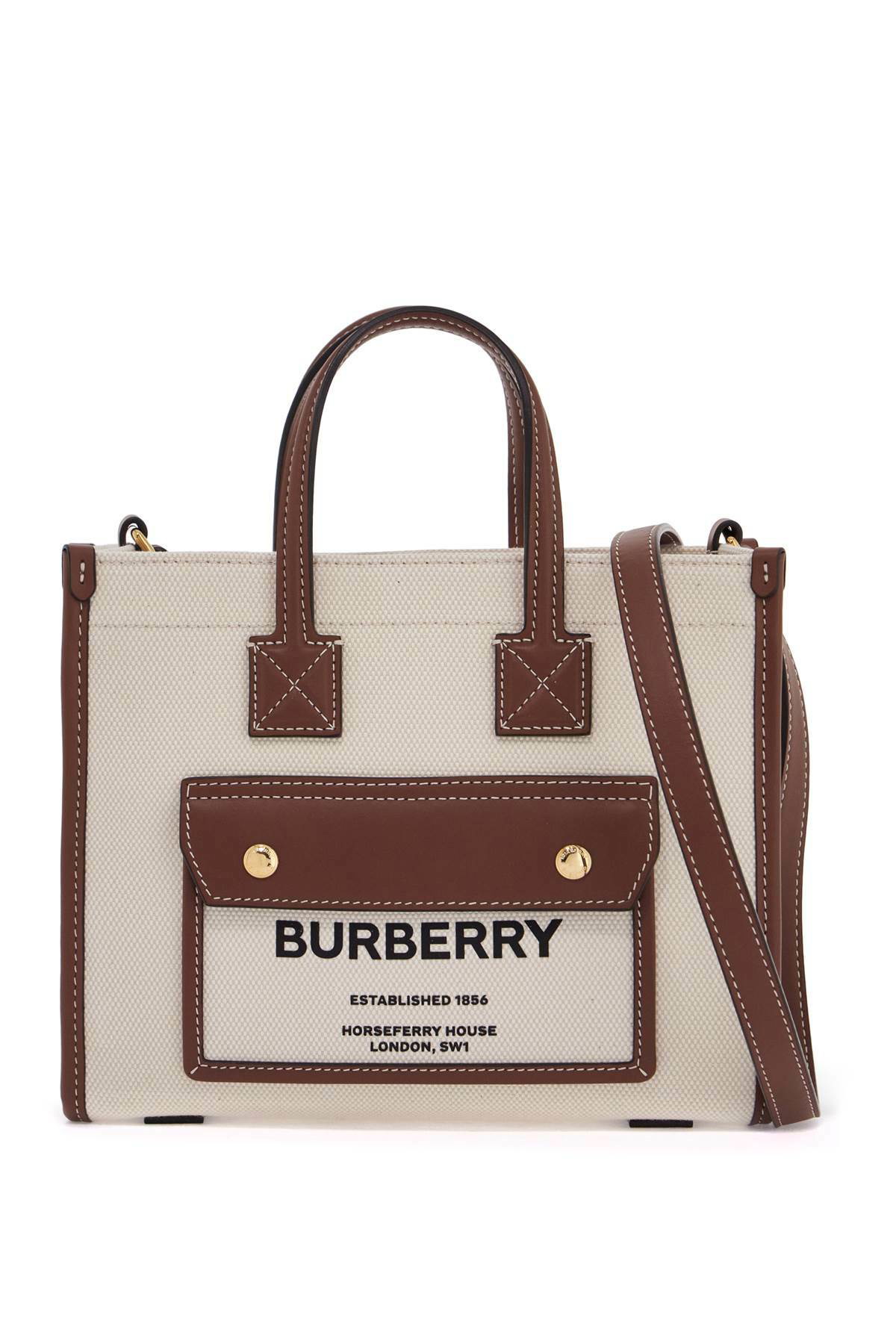BURBERRY freya mini tote bag Beige Burberry