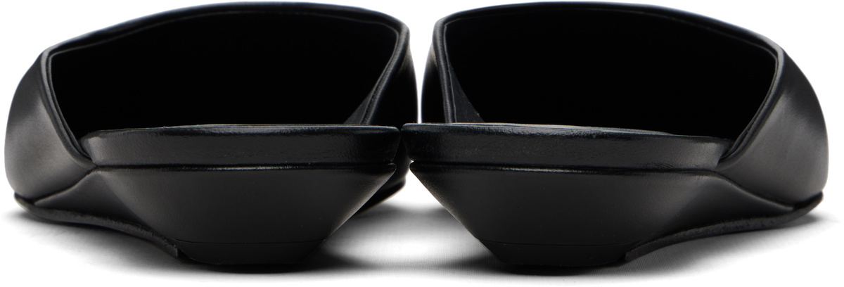 Loulou de Saison Black Diane Calf Leather Mule Flats Loulou Studio