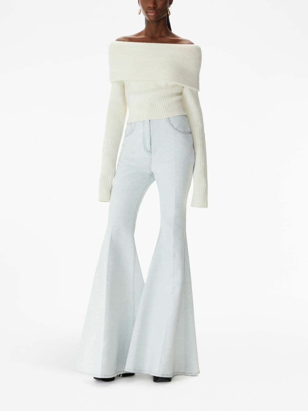 Nina Ricci Blue High-Rise Flared Jeans Nina Ricci