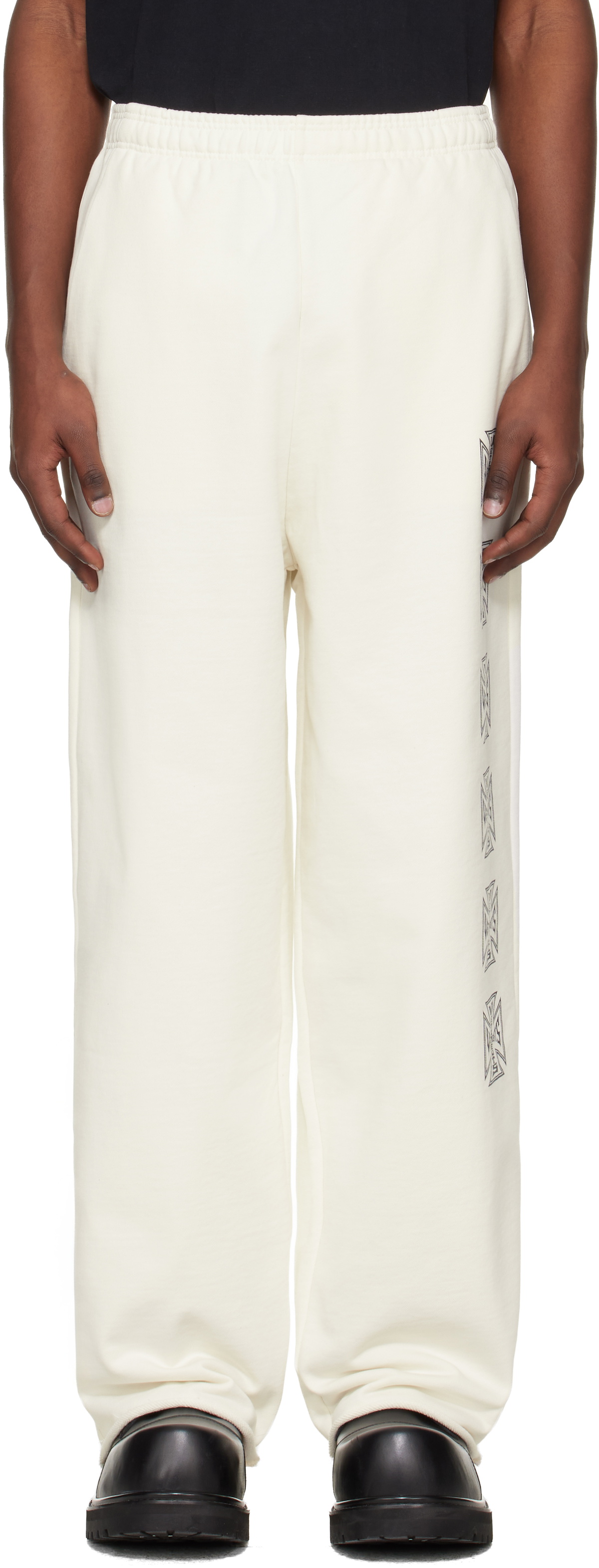 VETEMENTS Off-White Biker Cross Stripe Sweatpants Vetements