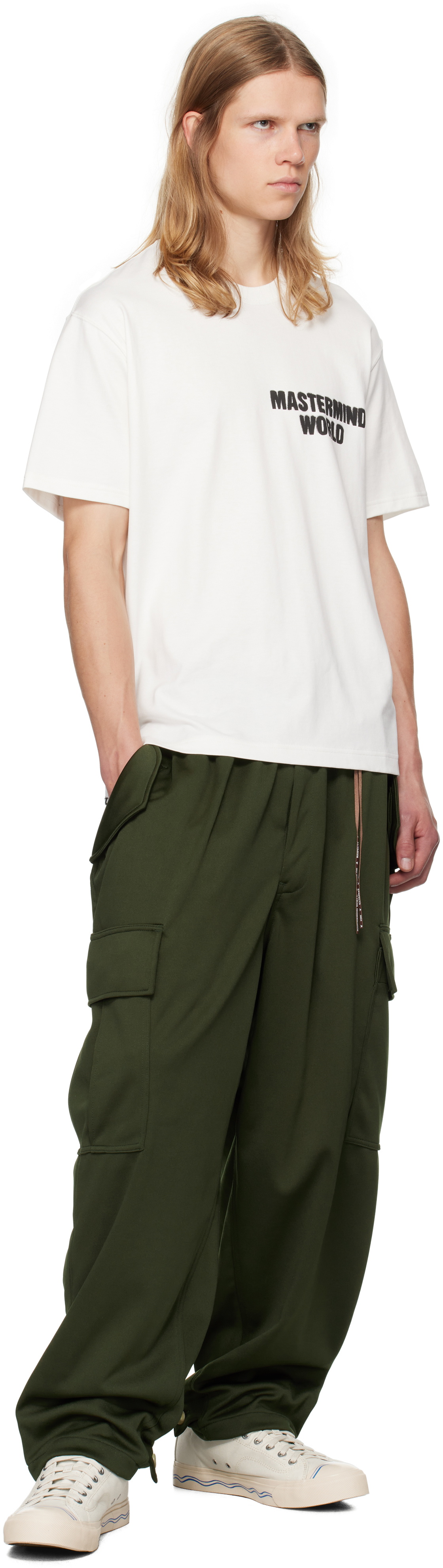 MASTERMIND WORLD White Spray Paint T-shirt MASTERMIND WORLD