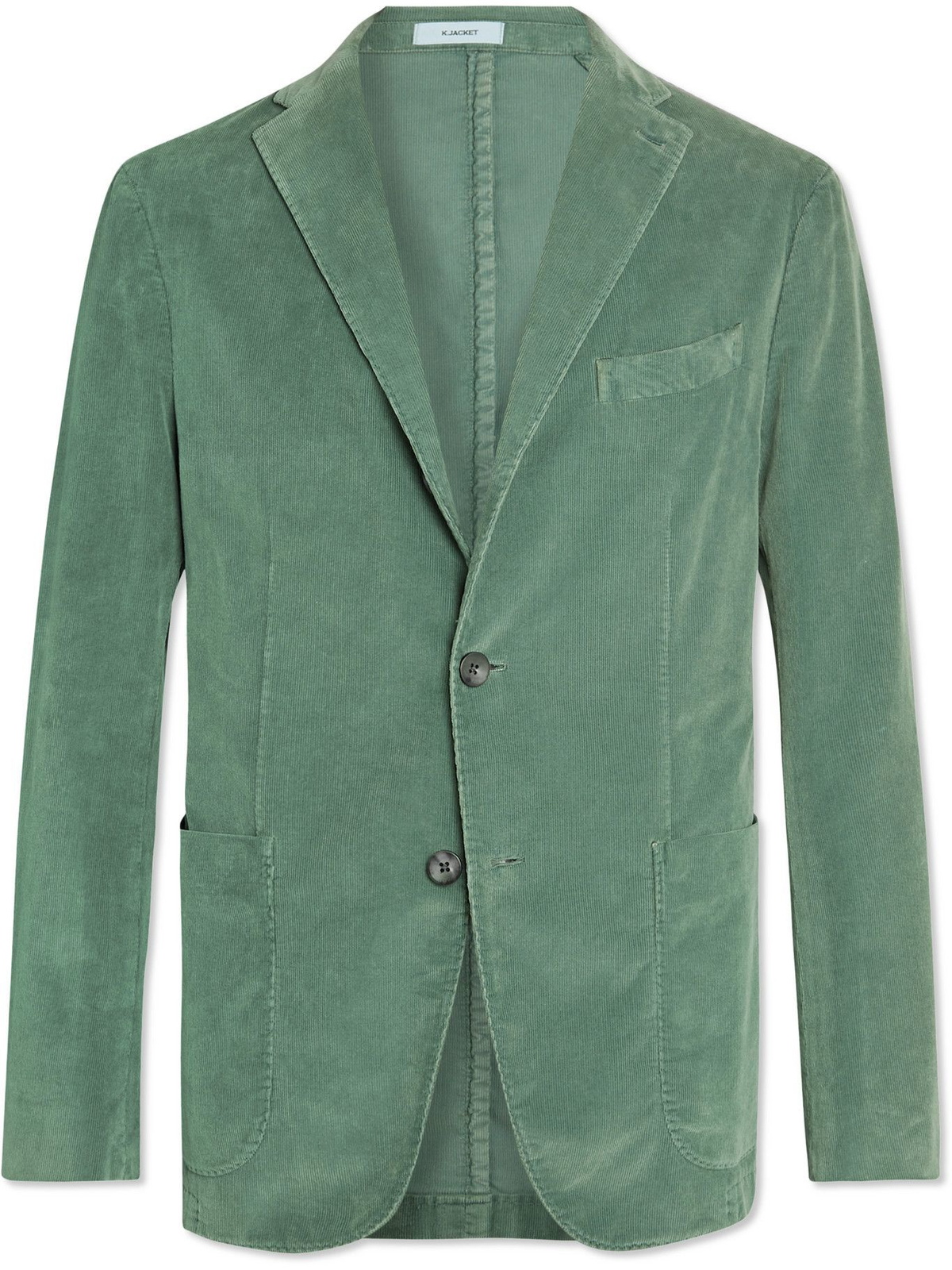 Boglioli - Slim-Fit Unstructured Stretch-Cotton Corduroy Blazer - Blue ...