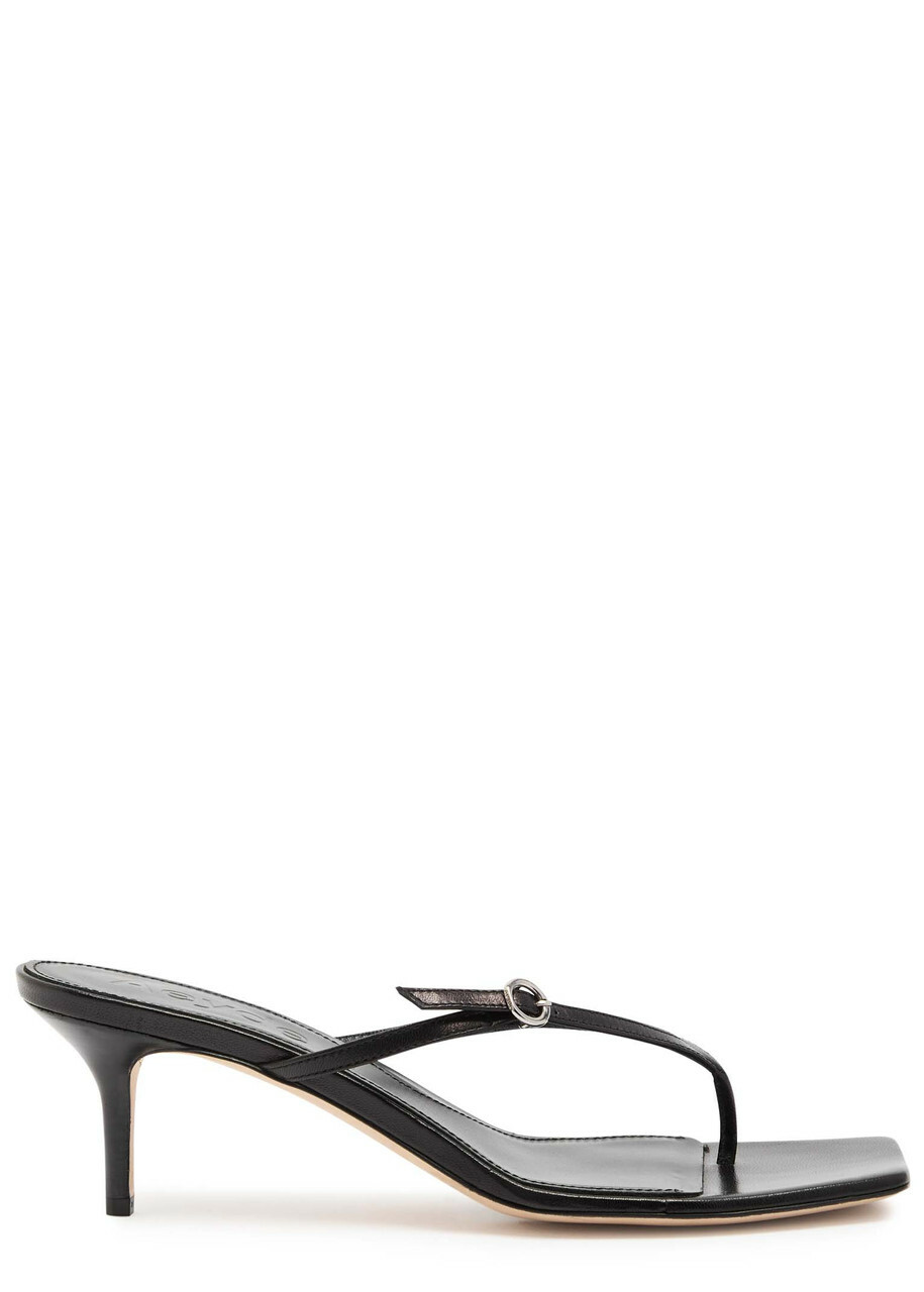 Aeyde Leigh 60 Leather Mules Black Aeyde