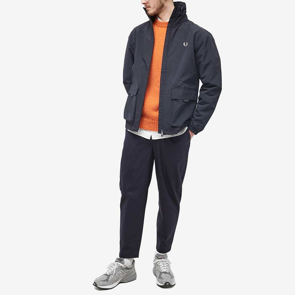 Fred Perry Men's Patch Pocket Zip Through Jacket in Navy Fred Perry Men's Patch Pocket Zip Through Jacket in Navy